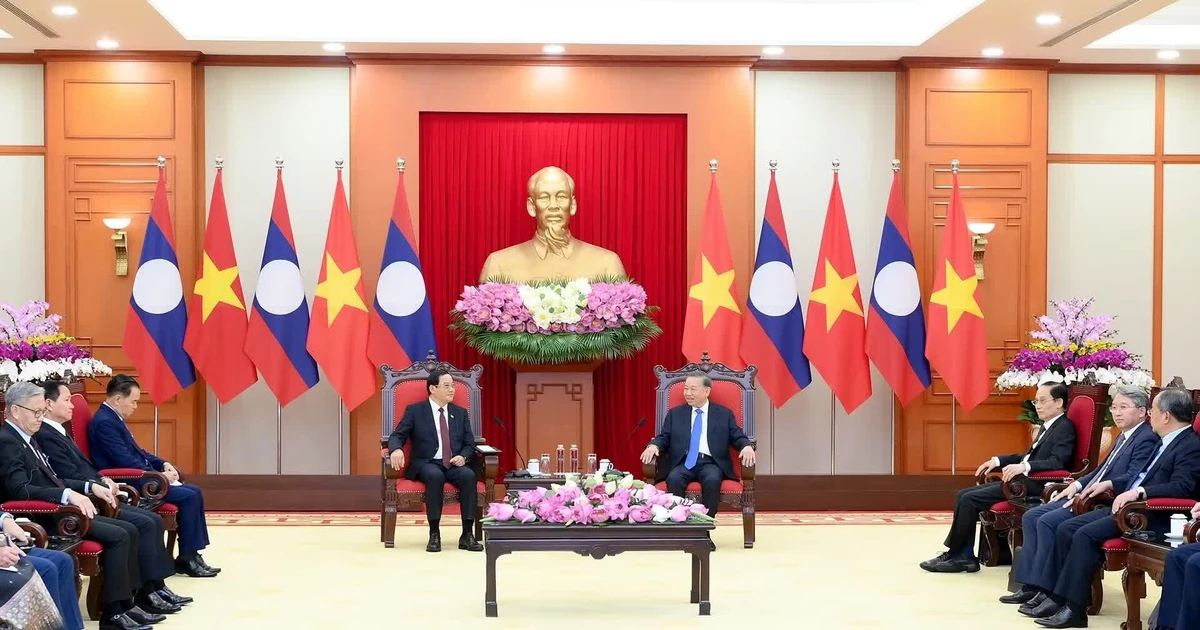 Máximo dirigente vietnamita recibe al primer ministro de Laos